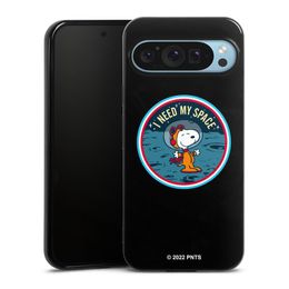 DeinDesign Google Pixel 9 Handy Silikon H&uuml;lle Case schwarz Handyh&uuml;lle Peanuts Weltall Snoopy