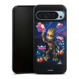 DeinDesign Google Pixel 9 Pro Handy Silikon H&uuml;lle Case schwarz Handyh&uuml;lle Baby Groot Marvel Guardians Of The Galaxy