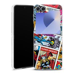 DeinDesign Galaxy Z Flip 6 Handy Hard Case Schutzh&uuml;lle transparent Smartphone Handy H&uuml;lle Marvel Comic Avengers Hard Case