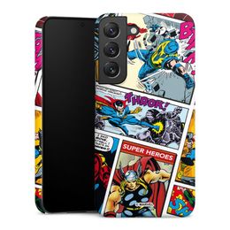 DeinDesign Galaxy S22 Handy Premium Case Smartphone Handyh&uuml;lle Schutzh&uuml;lle matt Avengers Marvel Comic Premium Case