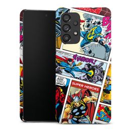 DeinDesign Galaxy A53 5G Handy Premium Case Smartphone Handyh&uuml;lle Schutzh&uuml;lle matt Marvel Comic Avengers Premium Case