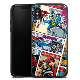 DeinDesign iPhone X Handy Silikon H&uuml;lle Case schwarz Handyh&uuml;lle Avengers Marvel Comic