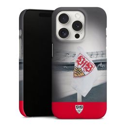 DeinDesign iPhone 15 Pro Handy Premium Case Smartphone Handyh&uuml;lle Schutzh&uuml;lle matt Vfb Stuttgart Bundesliga Official Licensed Product Premium Case