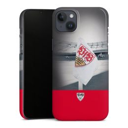DeinDesign iPhone 14 Plus Handy Premium Case Smartphone Handyh&uuml;lle Schutzh&uuml;lle gl&auml;nzend Vfb Stuttgart Bundesliga Official Licensed Product Premium Case