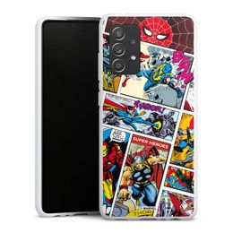 DeinDesign Galaxy A52s 5G Handy Silikon H&uuml;lle Case wei&szlig; Handyh&uuml;lle Avengers Marvel Comic Silikon Case