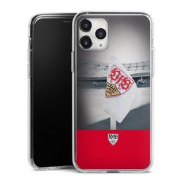 DeinDesign iPhone 11 Pro Max Handy Silikon H&uuml;lle Case transparent Handyh&uuml;lle Vfb Stuttgart Bundesliga Official Licensed Product Silikon Case