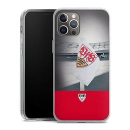 DeinDesign iPhone 12 Pro Max Handy Silikon H&uuml;lle Case transparent Handyh&uuml;lle Vfb Stuttgart Bundesliga Official Licensed Product Silikon Case