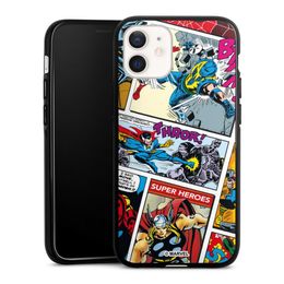 DeinDesign iPhone 12 mini Handy Silikon H&uuml;lle Case schwarz Handyh&uuml;lle Avengers Marvel Comic