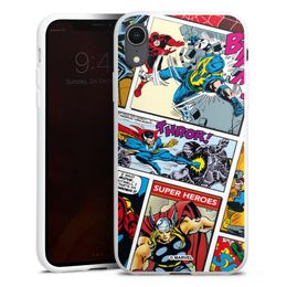 DeinDesign iPhone Xr Handy Silikon H&uuml;lle Case wei&szlig; Handyh&uuml;lle Avengers Marvel Comic Silikon Case