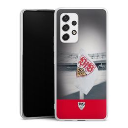 DeinDesign Galaxy A53 5G Handy Silikon H&uuml;lle Case transparent Handyh&uuml;lle Official Licensed Product Vfb Stuttgart Bundesliga Silikon Case