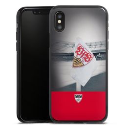 DeinDesign iPhone X Handy Silikon H&uuml;lle Case schwarz Handyh&uuml;lle Vfb Stuttgart Bundesliga Official Licensed Product