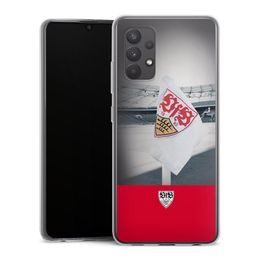 DeinDesign Galaxy A32 4G Handy Silikon H&uuml;lle Case transparent Handyh&uuml;lle Vfb Stuttgart Bundesliga Official Licensed Product Silikon Case