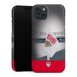 DeinDesign iPhone 15 Plus Handy Premium Case Smartphone Handyh&uuml;lle Schutzh&uuml;lle gl&auml;nzend Vfb Stuttgart Bundesliga Official Licensed Product Premium Case