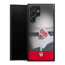 DeinDesign Galaxy S22 Ultra Handy Silikon H&uuml;lle Case schwarz Handyh&uuml;lle Vfb Stuttgart Bundesliga Official Licensed Product