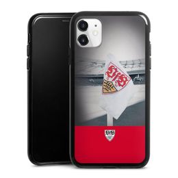 DeinDesign iPhone 11 Handy Silikon H&uuml;lle Case schwarz Handyh&uuml;lle Official Licensed Product Vfb Stuttgart Bundesliga