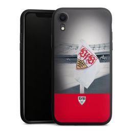 DeinDesign iPhone Xr Handy Premium Silikon H&uuml;lle Handyh&uuml;lle schwarz Case Vfb Stuttgart Bundesliga Official Licensed Product Silikon Premium Case