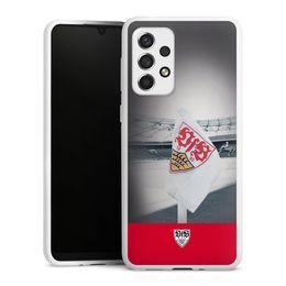 DeinDesign Galaxy A33 5G Handy Silikon H&uuml;lle Case wei&szlig; Handyh&uuml;lle Official Licensed Product Bundesliga Vfb Stuttgart Silikon Case
