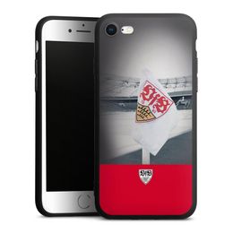 DeinDesign iPhone SE (2020) Handy Premium Silikon H&uuml;lle Handyh&uuml;lle schwarz Case Official Licensed Product Vfb Stuttgart Bundesliga Silikon Premium Case