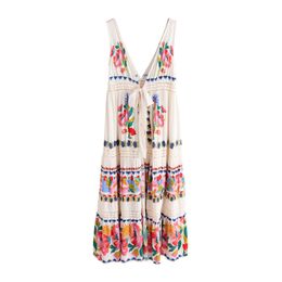 next Kleid Damen Gr&ouml;&szlig;e 40/42 creme / blau / oliv / hellpink