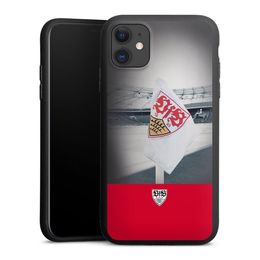DeinDesign iPhone 11 Handy Premium Silikon H&uuml;lle Handyh&uuml;lle schwarz Case Official Licensed Product Vfb Stuttgart Bundesliga Silikon Premium Case