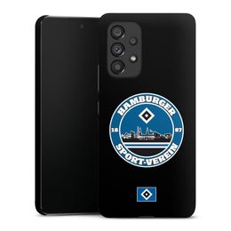 DeinDesign Galaxy A53 5G Handy Premium Case Smartphone Handyh&uuml;lle Schutzh&uuml;lle gl&auml;nzend Logo Hamburger Sv Hsv Premium Case