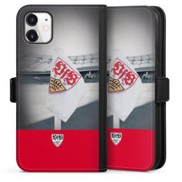 DeinDesign iPhone 11 Handy Klapph&uuml;lle Handyh&uuml;lle aus Kunst Leder schwarz Flip Case Vfb Stuttgart Bundesliga Official Licensed Product Sideflip mit Lasche
