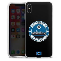 DeinDesign iPhone Xs Max Handy Silikon H&uuml;lle Case transparent Handyh&uuml;lle Hsv Logo Hamburger Sv Silikon Case