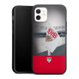 DeinDesign iPhone 12 mini Handy Premium Silikon H&uuml;lle Handyh&uuml;lle schwarz Case Vfb Stuttgart Bundesliga Official Licensed Product Silikon Premium Case