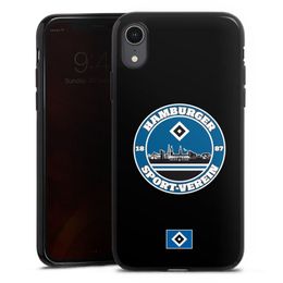 DeinDesign iPhone Xr Handy Silikon H&uuml;lle Case schwarz Handyh&uuml;lle Hsv Logo Hamburger Sv