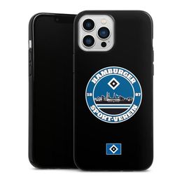 DeinDesign iPhone 13 Pro Max Handy Silikon H&uuml;lle Case schwarz Handyh&uuml;lle Hsv Logo Hamburger Sv