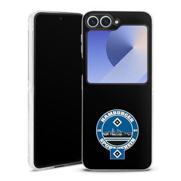 DeinDesign Galaxy Z Flip 6 Handy Hard Case Schutzh&uuml;lle transparent Smartphone Handy H&uuml;lle Logo Hamburger Sv Hsv Hard Case