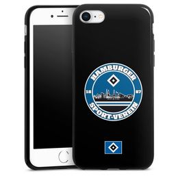 DeinDesign iPhone SE (2020) Handy Slim Case extra d&uuml;nn Silikon Handyh&uuml;lle schwarz H&uuml;lle Logo Hamburger Sv Hsv Silikon Slim Case