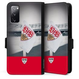 DeinDesign Galaxy S20 Handy Klapph&uuml;lle Handyh&uuml;lle aus Kunst Leder schwarz Flip Case Vfb Stuttgart Bundesliga Official Licensed Product Sideflip mit Lasche