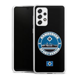 DeinDesign Galaxy A33 5G Handy Silikon H&uuml;lle Case wei&szlig; Handyh&uuml;lle Logo Hamburger Sv Hsv Silikon Case