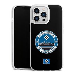 DeinDesign iPhone 13 Pro Handy Silikon H&uuml;lle Case wei&szlig; Handyh&uuml;lle Hsv Logo Hamburger Sv Silikon Case