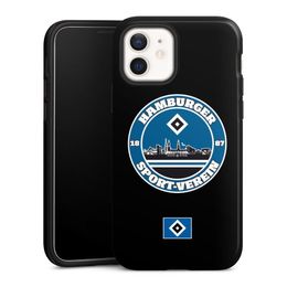 DeinDesign iPhone 12 mini Handy Panzer Handyh&uuml;lle robuste Outdoor H&uuml;lle Schutzh&uuml;lle gl&auml;nzend Hsv Logo Hamburger Sv Tough Case