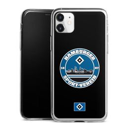 DeinDesign iPhone 11 Handy Slim Case Silikon Handyh&uuml;lle transparent H&uuml;lle extra d&uuml;nn Hsv Logo Hamburger Sv Silikon Slim Case