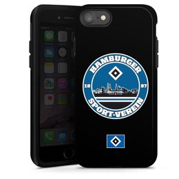 DeinDesign iPhone SE (2020) Handy Panzer Handyh&uuml;lle robuste Outdoor H&uuml;lle Schutzh&uuml;lle gl&auml;nzend Logo Hamburger Sv Hsv Tough Case
