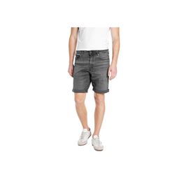 Bermudas Replay "Bermuda-Shorts RBJ.981 SHORT TAPERED", Herren, Gr. 31, N-Gr, grau, Obermaterial: 99% Baumwolle CO. 1% Elasthan EL., Hosen Bermudas