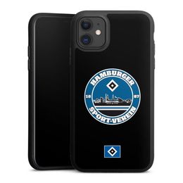 DeinDesign iPhone 11 Handy Premium Silikon H&uuml;lle Handyh&uuml;lle schwarz Case Hsv Logo Hamburger Sv Silikon Premium Case