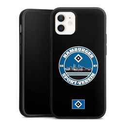 DeinDesign iPhone 12 mini Handy Premium Silikon H&uuml;lle Handyh&uuml;lle schwarz Case Hsv Logo Hamburger Sv Silikon Premium Case