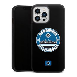 DeinDesign iPhone 13 Pro Max Handy Premium Silikon H&uuml;lle Handyh&uuml;lle schwarz Case Hsv Logo Hamburger Sv Silikon Premium Case