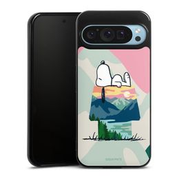 DeinDesign Google Pixel 9 Handy Silikon H&uuml;lle Case schwarz Handyh&uuml;lle Official Licensed Product Peanuts Snoopy