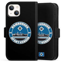 DeinDesign Galaxy A51 Handy Klapph&uuml;lle Handyh&uuml;lle aus Kunst Leder schwarz Flip Case Hsv Logo Hamburger Sv Sideflip mit Lasche