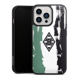 DeinDesign iPhone 13 Pro Handy Premium Silikon H&uuml;lle Handyh&uuml;lle schwarz Case Official Licensed Product Borussia M&ouml;nchengladbach Coat Of Arms Silikon Premium Case