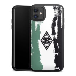 DeinDesign iPhone 11 Handy Premium Silikon H&uuml;lle Handyh&uuml;lle schwarz Case Borussia M&ouml;nchengladbach Official Licensed Product Coat Of Arms Silikon Premium Case