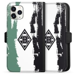 DeinDesign iPhone 11 Pro Handy Klapph&uuml;lle Handyh&uuml;lle aus Kunst Leder schwarz Flip Case Official Licensed Product Borussia M&ouml;nchengladbach Coat Of Arms Sideflip 