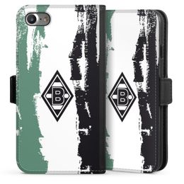 DeinDesign iPhone SE (2020) Handy Klapph&uuml;lle Handyh&uuml;lle aus Kunst Leder schwarz Flip Case Borussia M&ouml;nchengladbach Official Licensed Product Coat Of Arms 