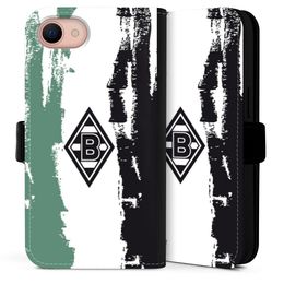 DeinDesign iPhone 17e Handy Klapph&uuml;lle Handyh&uuml;lle aus Kunst Leder schwarz Flip Case Official Licensed Product Borussia M&ouml;nchengladbach Coat Of Arms Sideflip mit 