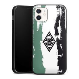 DeinDesign iPhone 12 Handy Premium Silikon H&uuml;lle Handyh&uuml;lle schwarz Case Borussia M&ouml;nchengladbach Official Licensed Product Coat Of Arms Silikon Premium Case